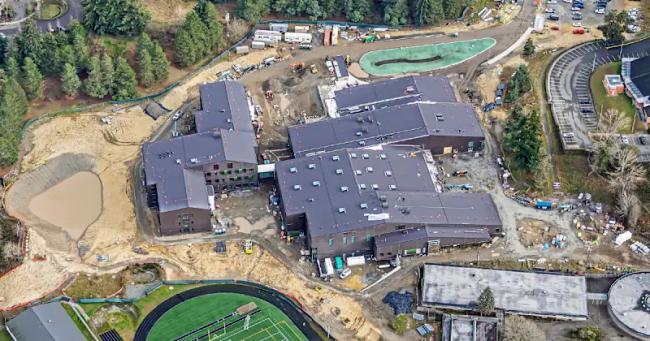 Evergreen High School construction update shows progress leading to ...